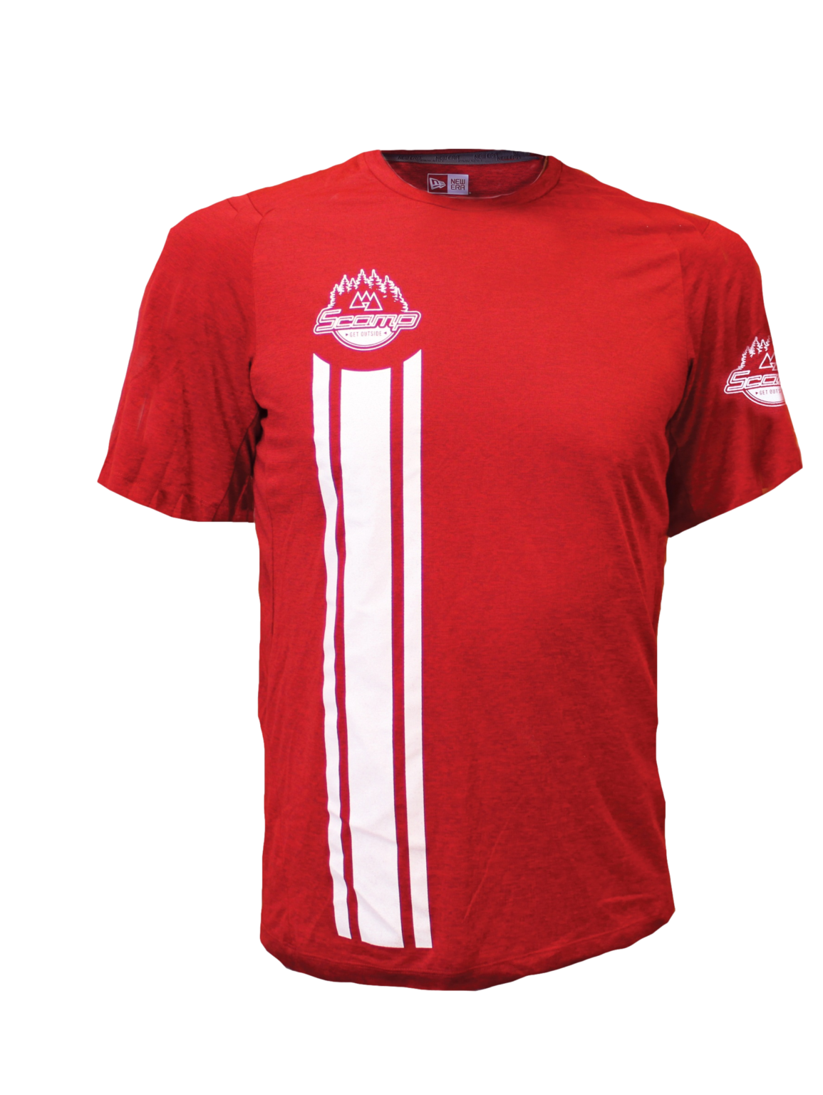 SCAMP RED NEW ERA T-SHIRT - Scamp Trailers